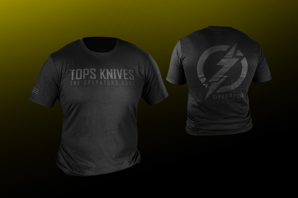 Operator 7 Tee Blackout - Apparel - TOPS Knives Tactical OPS USA