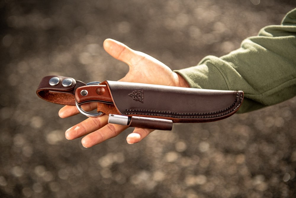 Bushcraft Leather - Brown Sheath - TOPS Knives Tactical OPS USA