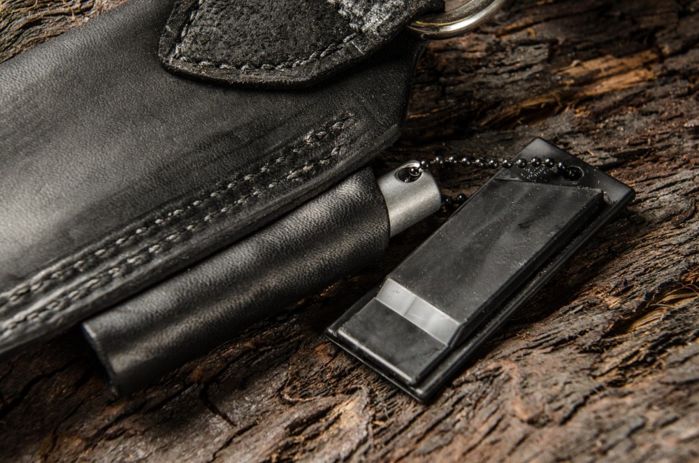 Bushcraft Leather Sheath - Black - TOPS Knives Tactical OPS USA