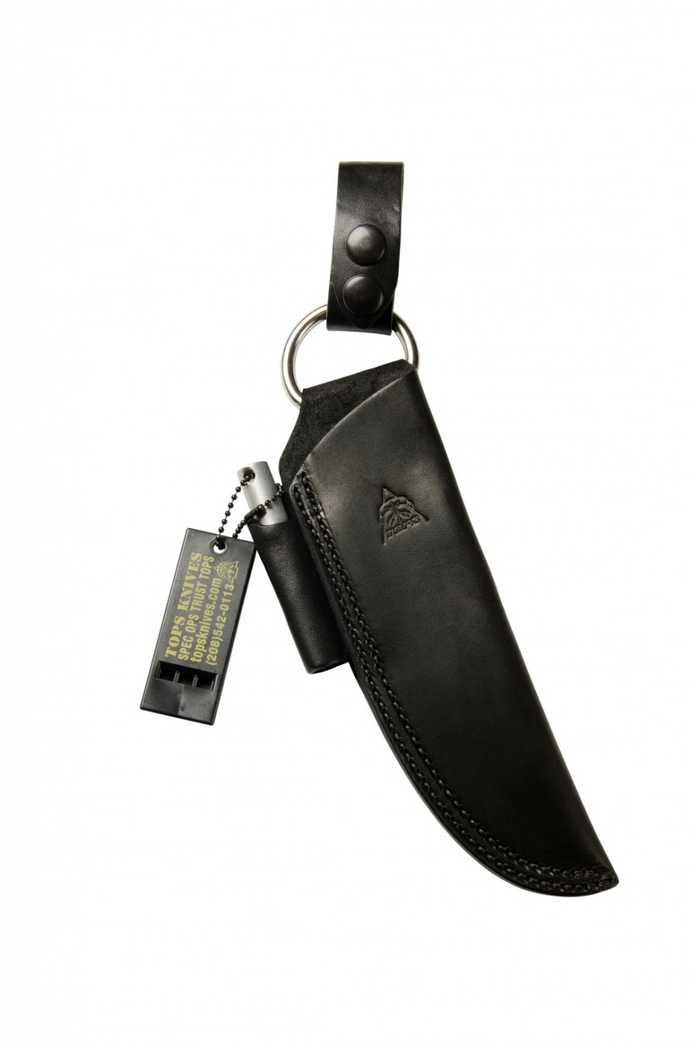 Bushcraft Leather Sheath - Black - TOPS Knives Tactical OPS USA