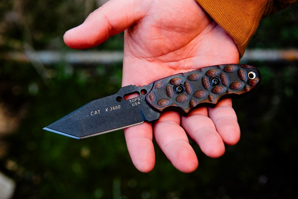 C.A.T. 203 Rocky Mountain Bull's-eye Scales Knife - TOPS Knives ...