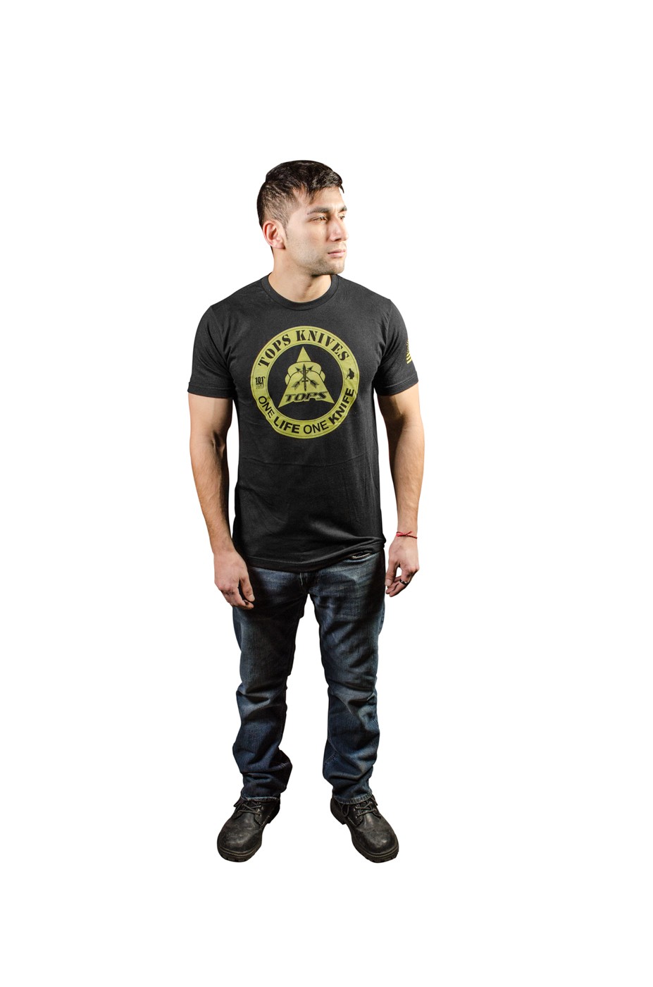One Life Logo Tee Black - TOPS Knives Tactical OPS USA