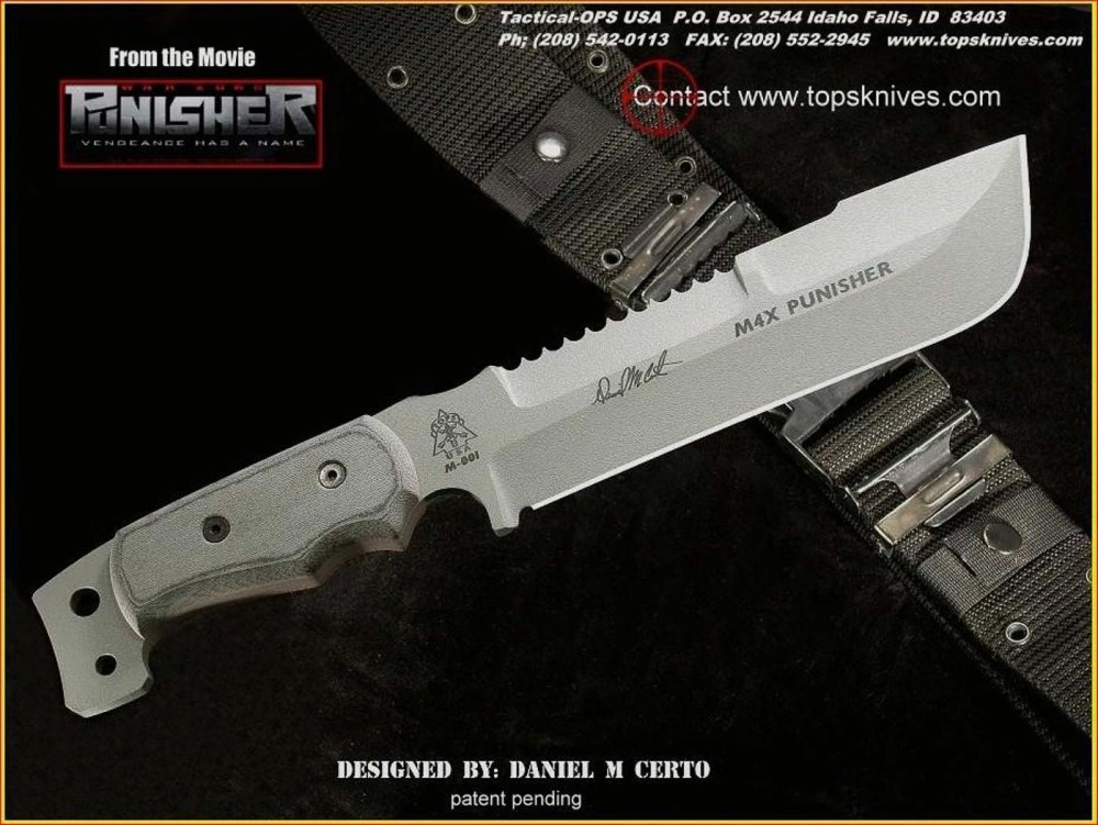 M4X Punisher Knife - TOPS Knives Tactical OPS USA