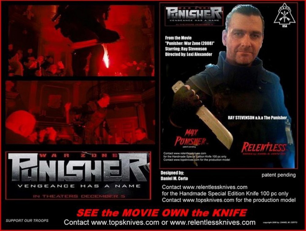 M4X Punisher Knife - TOPS Knives Tactical OPS USA