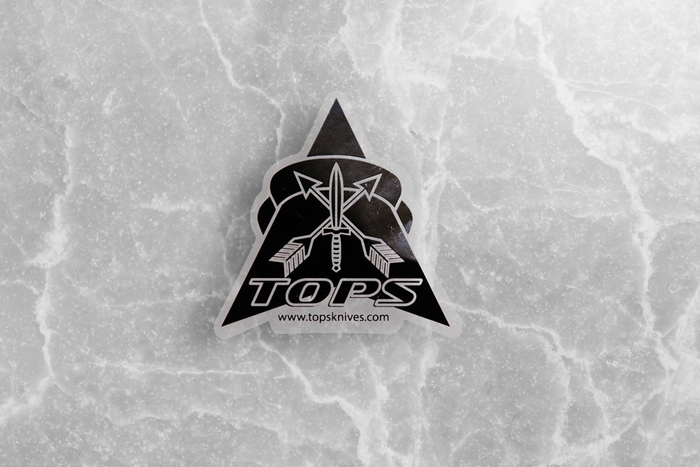TOPS Logo Silkscreen Transparent Sticker Accessory - TOPS Knives ...